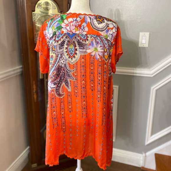 Johnny Wass | Tops | Johnny Wass Floral Print Silk Blouse | Poshmark